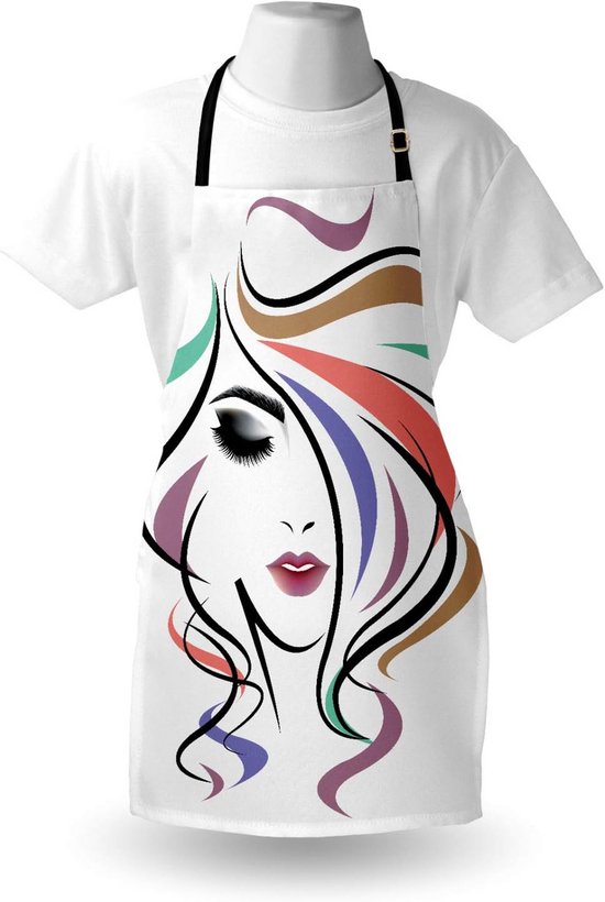 Unisex Keukenschort met Smokey Eye Print en Verstelbare Band - Ideaal ...