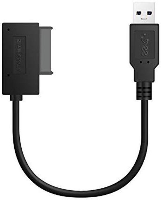 USB 3.0 tot Slimline SATA Kabel Adapter voor Laptop CD DVD Drive - Data ...