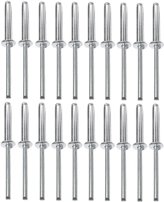 KARZO - Set van 20 standaard blindklinknagels Ø5x30mm aluminium/staal ...