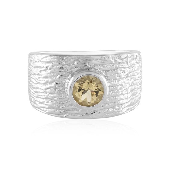 Ring van geel beryl platina geplateerd zilver | bol