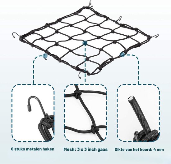 Snelbinders Fiets - Elastische Banden Met Haken - Band - Bagage ...