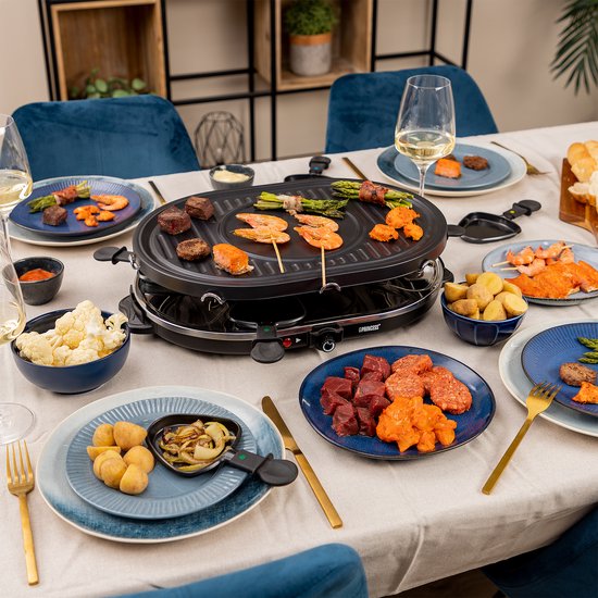 Princess Gourmetstel - Raclette Oval Grill Party - 8 personen - 1200W ...