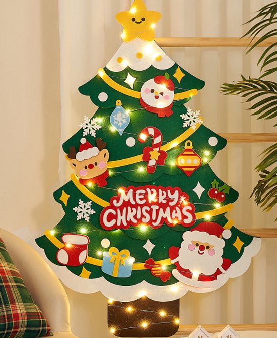 Sapin de Noël en Feutres , cadeau de Noël fait main pour les enfants en ...