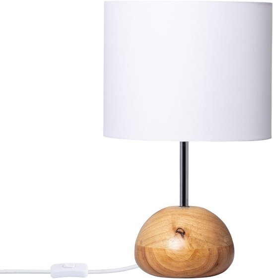 Tafellamp Hout Natuurlijk Scandinavisch Design E27 Fitting | bol