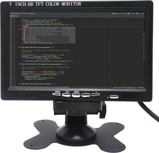 7 Inch HD TFT LCD Monitor 1024x600 met HDMI, VGA en AV Ingang voor ...