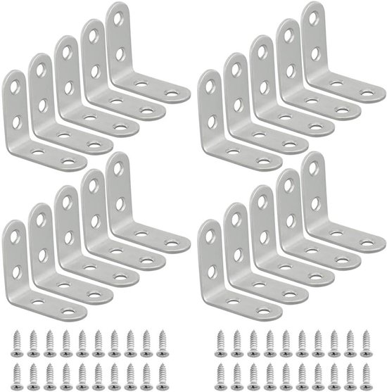 20 Pcs Hoekbeugels RVS Hoekklem - 90 Graden Hoekklem - Rectangulaire ...