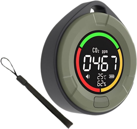 Co2 Melder - Mini CO2-detector - Koolstofdioxide-detectoren 3-in-1 met ...