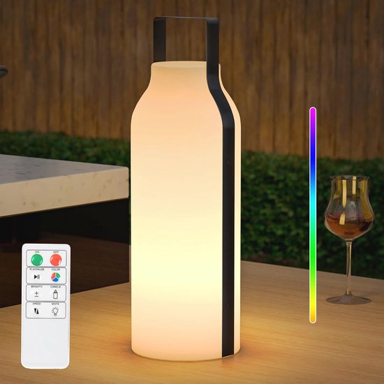Draadloze LED Tafellamp Buiten - Dimbaar Warm Wit en RGB met ...