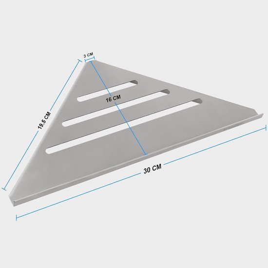 Hoekplank voor Badkamer en Keuken - 2 Stuks, Wandrek van Roestvrij ...