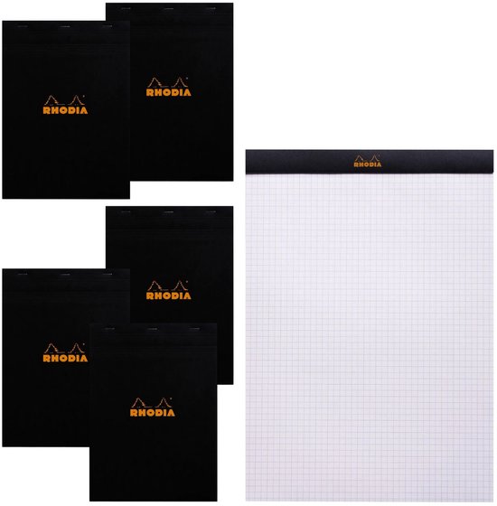 Rhodia Schrijfblok - Notitieblok - N18 - A4 - Ruit - 5x5 mm - 80g ...