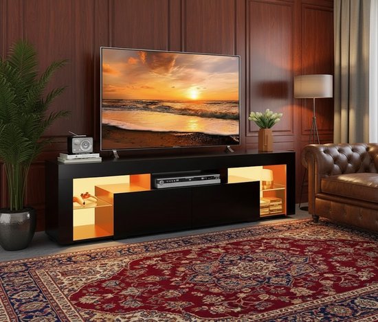 Modern LED TV-meubel Lowboard | TV Kast voor Televisies tot 70 inch ...