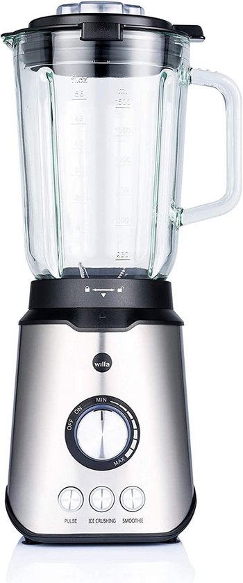 Krachtige Blender 1000 Watt met 1.5 Liter Inhoud - Zwart en Zilver | bol