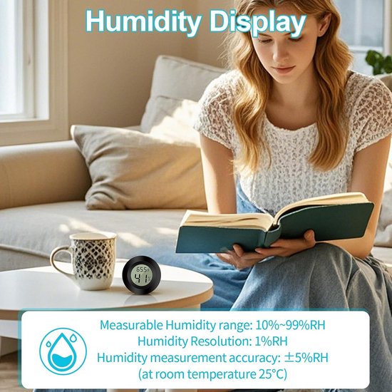 6x Digitale Mini Thermometer en Hygrometer voor Binnen - Temperatuur en ...
