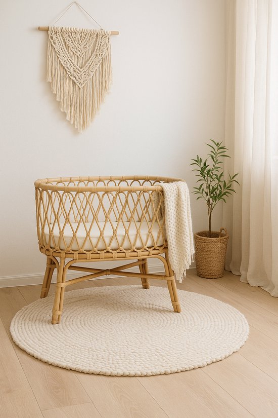 Createyourhome - Rotan - Bed - Wiegje - Ovalia - Ibiza - Japandi - Riet ...