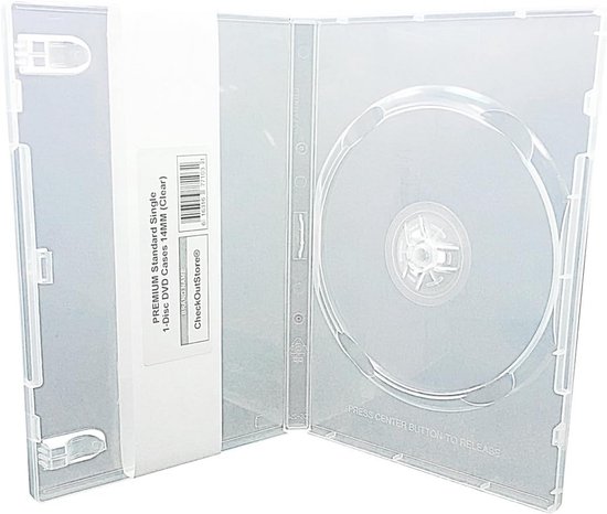 Premium Standard 1 Disc DVD-hoes, 14mm, wit | bol