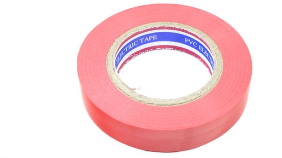 4 Stuks PVC Isolatietape Zelfklevend Rood 25 Meter x 19mm Merk BPC ...