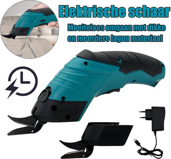 Draadloze schaar, elektrische draadloze snijder, elektrische stofschaar ...