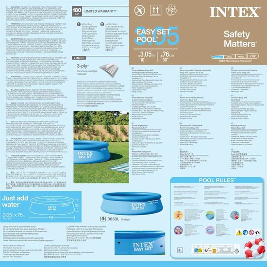 INTEX - Easy - Set - Zwembad - 305x76 - cm - 28120NP | bol