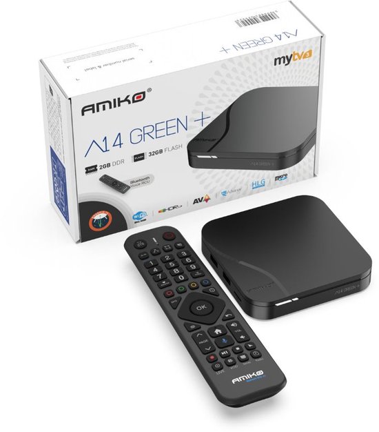 Amiko A14 Green+ 4K UHD Android Media Streaming Box | bol