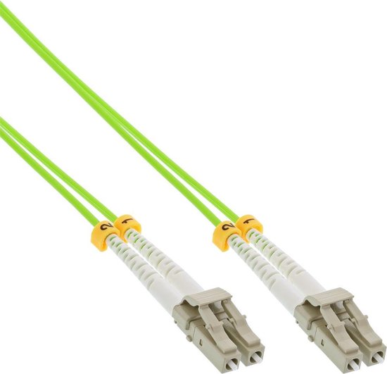 InLine LC Duplex Optical Fiber Patch kabel - Multi Mode OM5 - groen ...