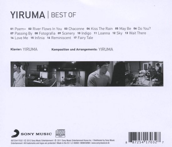 Sony Music Yiruma Best Of - Classical CD met Poem+ en Chaconne - 2012 | bol