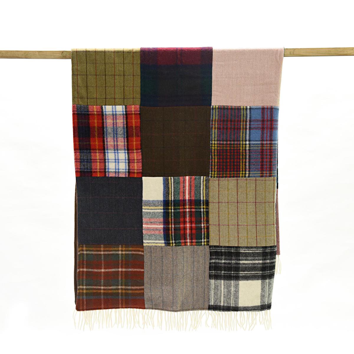 Tweedmill Patchwork plaid TARTAN TWEED - Nieuw wol - Made in the UK ...