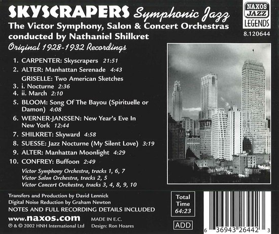 Victor Symphony Orchestra, Nathaniel Shilkret - Skyscrapers - Symphonic ...