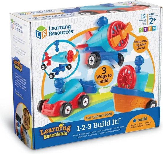1-2-3 Bouw een Auto-Vliegtuig-Boot Learning Resources | bol