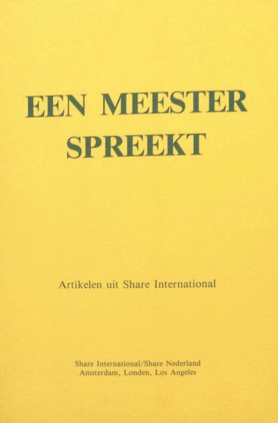 Een Meester spreekt, Benjamin Creme | 9789071527029 | Boeken | bol.com