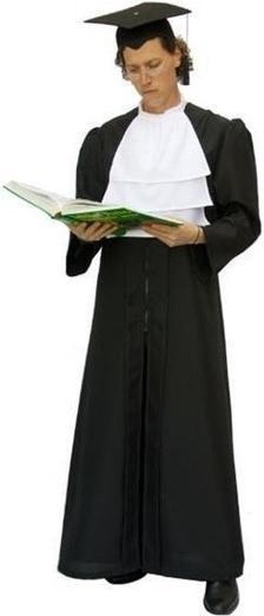Zwarte rechters toga met witte jabot 54 (l) | bol.com