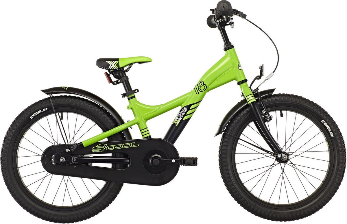 Kinderfiets-18 inch-s'cool XXlite 18 kinderfiets Kinderen alloy groen | bol.com