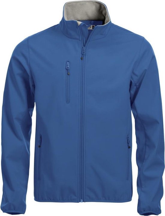 Clique Basic Softshell Jas Heren Kobalt maat M | bol.com