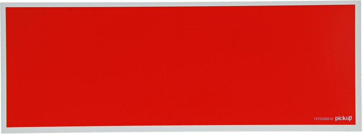 Pickup bord 33x12 cm - rood bord zonder tekst | bol.com