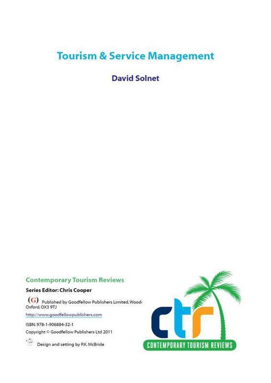 Contemporary Tourism Reviews - Tourism and Service Management (ebook ...