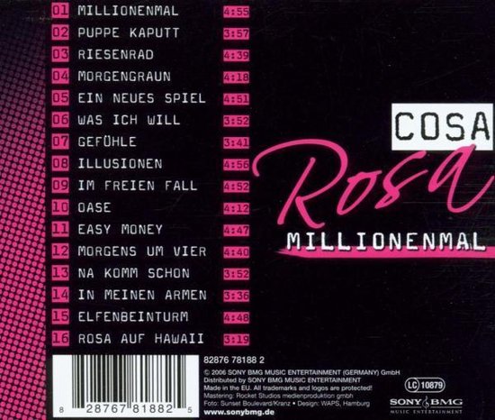 Millionenmal, Cosa Rosa | CD (album) | Muziek | bol.com