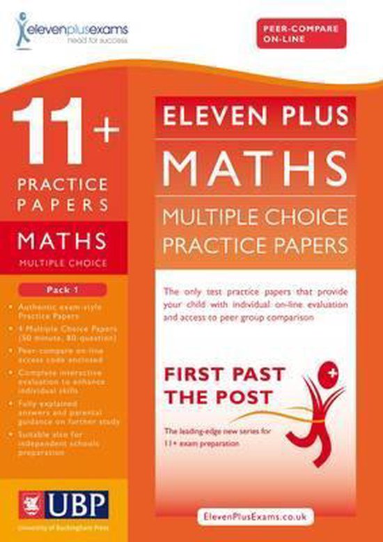 11+ Maths Multiple Choice Practice Papers | 9781908684110 | Eleven Plus ...