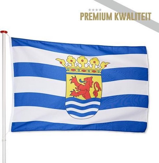 Zeeuwse Vlag Zeeland 150x225cm - Kwaliteitsvlag - Geschikt voor buiten ...