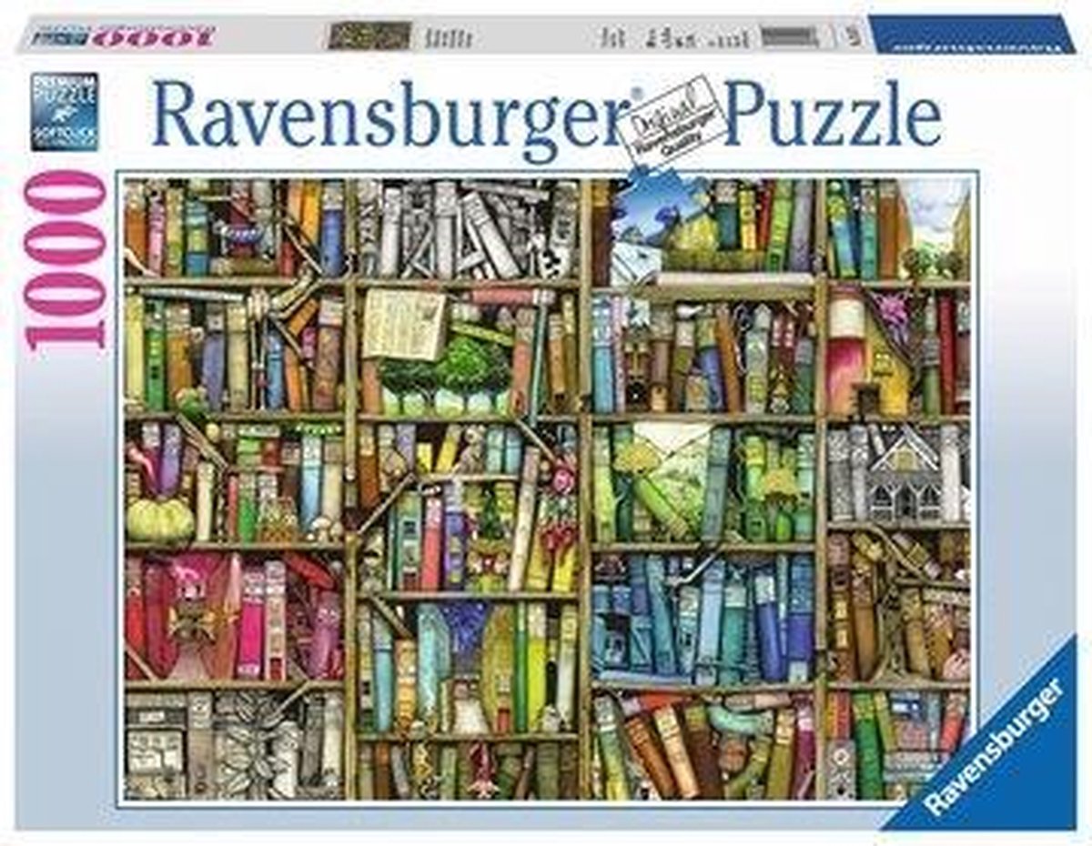 Ravensburger puzzel Bizarre Boekenkast - Legpuzzel - 1000 stukjes | bol.com