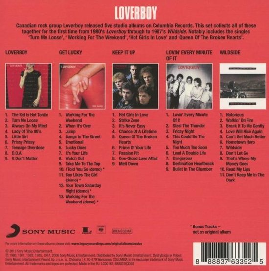 Original Album Classics: Lover, Loverboy | CD (album) | Muziek | bol