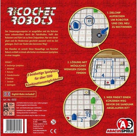 Abacus Ricochet Robots Board game Strategie | Games | bol.com
