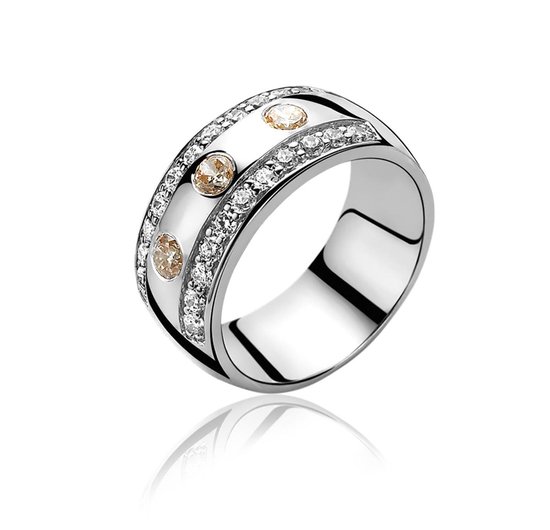 ZINZI zilveren ring champagne ZIR550C | bol