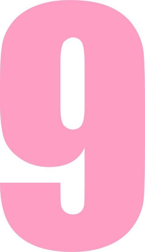 Cijfer 9 Cijfersticker Dikgedrukt - Deursticker - Kliko Sticker ...