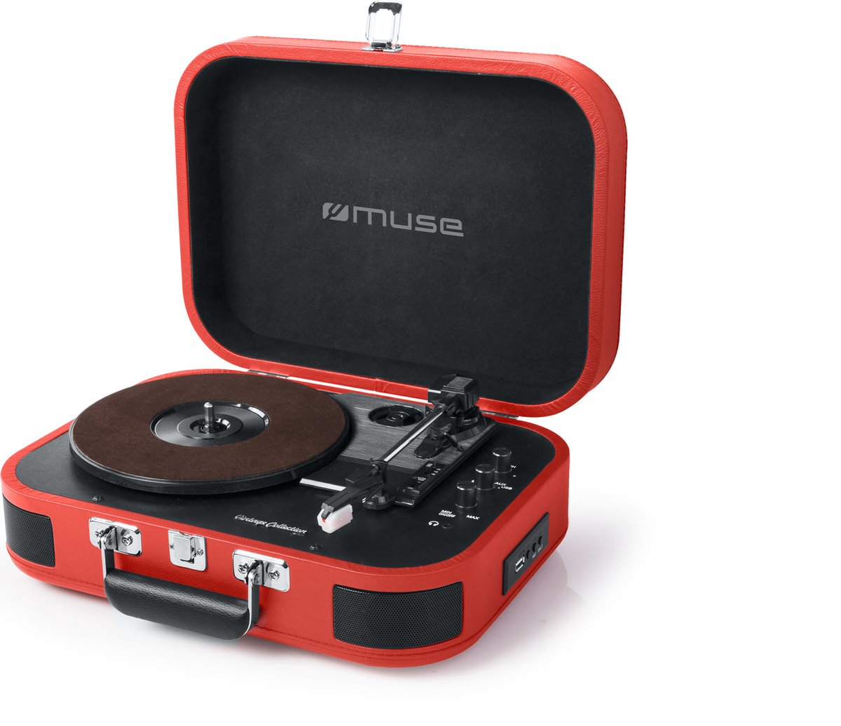 Muse MT-201 BTR - Bluetooth platenspeler met encoding functie - rood ...