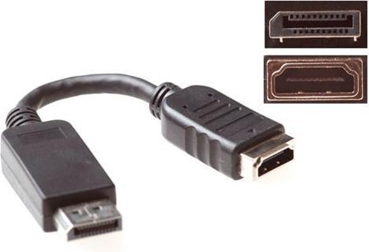 ACT Verloop kabel DisplayPort male – HDMI-A female 15 cm AK3994 | bol.com