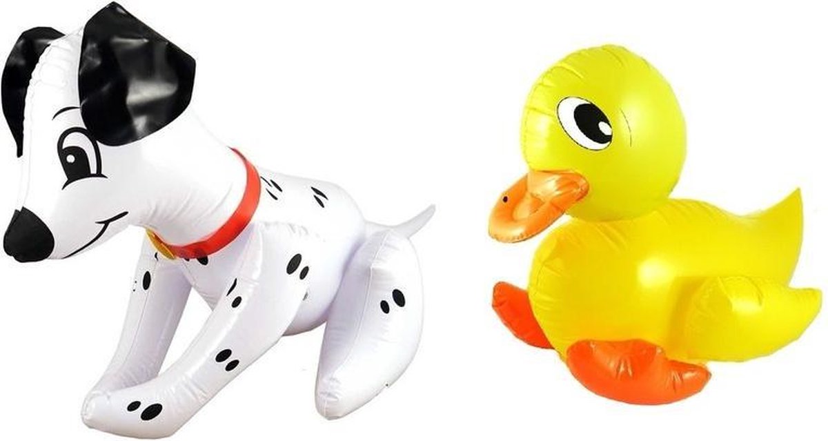Set Opblaasbare hond en eend | bol.com