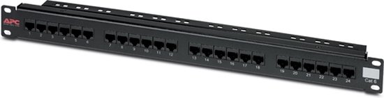 APC CAT 6 Patch Panel, 24 port RJ45 to 110 568 A/B color coded | bol.com