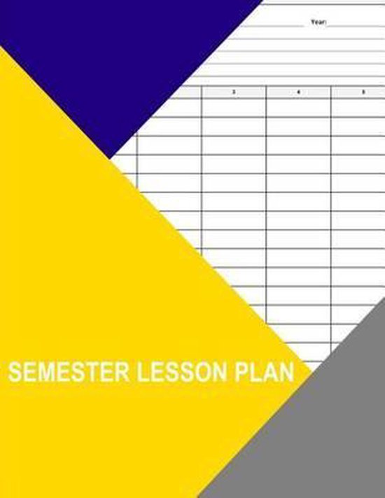 Semester Lesson Plan | 9781539895558 | Thor Wisteria | Boeken | bol.com