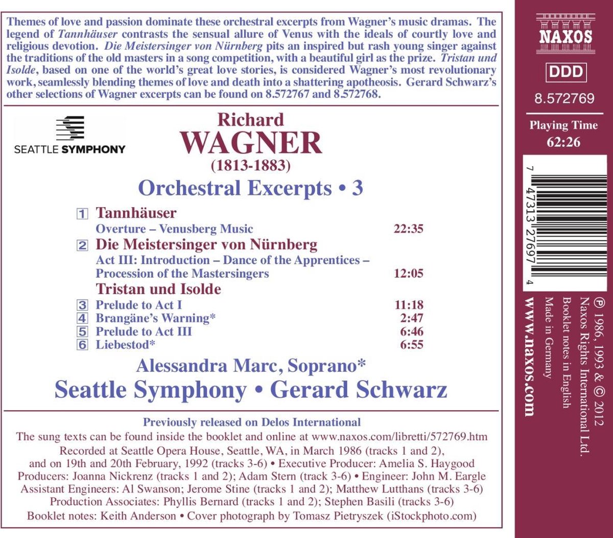 Alessandra Marc, Seattle Symphony, Gerard Schwarz - Wagner: Orchestral ...