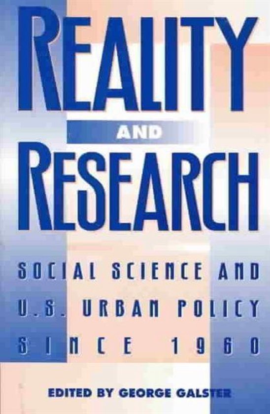 Reality and Research, George Galster | 9780877666394 | Boeken | bol.com