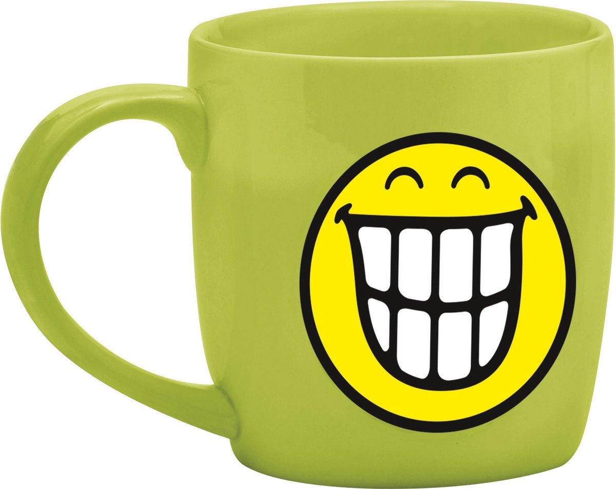Zak!Designs Smiley Theebeker - 35 cl - Emoticon Teeth - Groen | bol.com